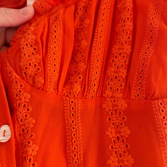 Skylar + Madison | Dresses | Red Eyelet Mini Dress | Poshmark